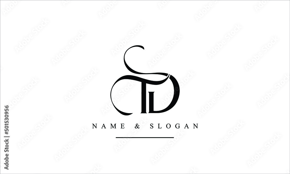 Vetor de TD, DT, T, D abstract letters logo monogram do Stock | Adobe Stock