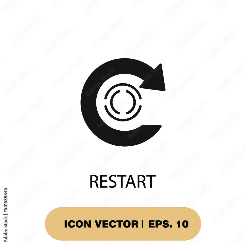 restart icons symbol vector elements for infographic web Stock Vector ...