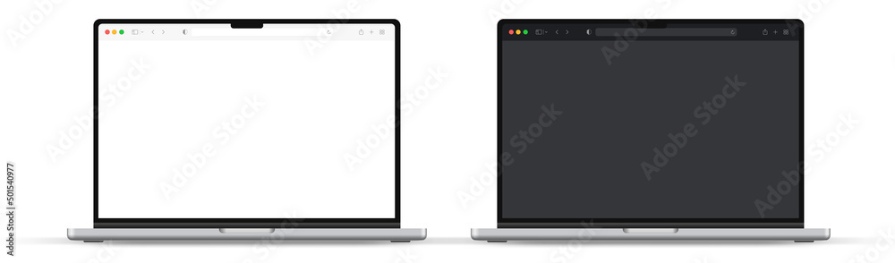 Browser window isolated vector web elements. Design template with browser window for mobile ...