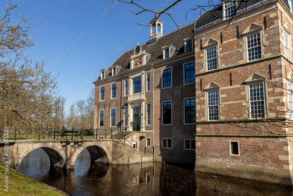 Foto de Ruurlo, The Netherlands - March 2022: Brick exterior facade and ...