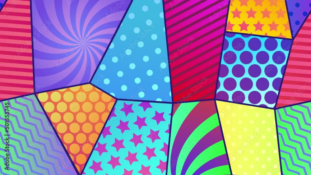 Animated comic pattern. Pop art Vintage background. halftone texture ...