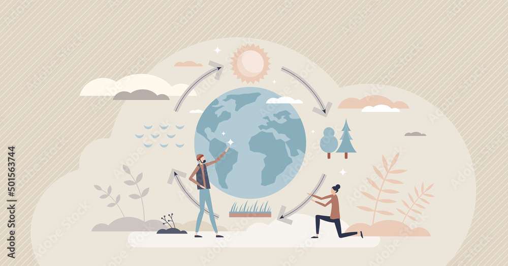 Biogeochemical cycle as elements circulation pathway tiny person ...
