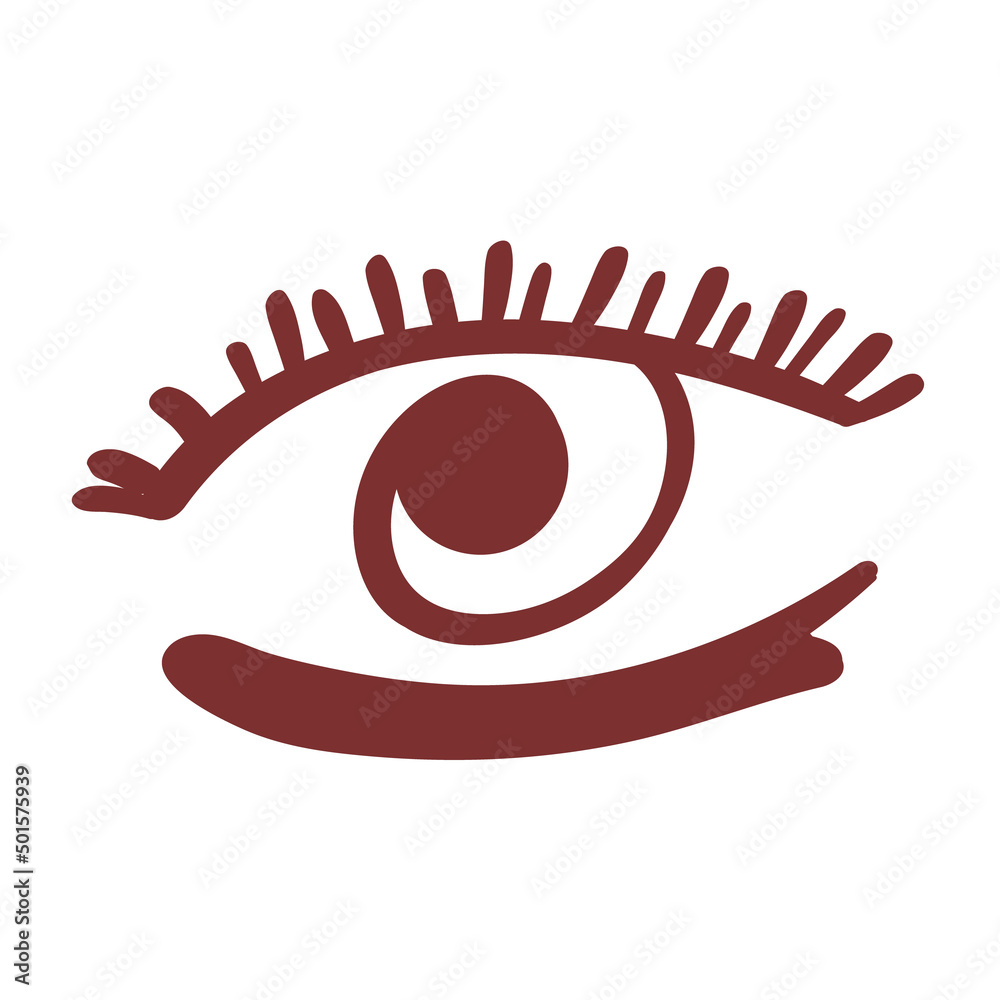 Eye naive occult symbol. Vector cartoon illustration in a flat style ...