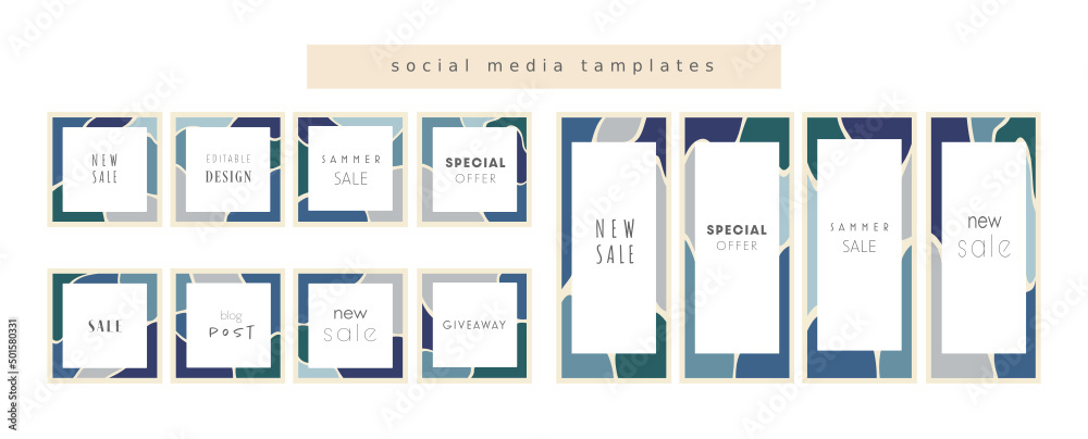 vector social media template designs. groove backgrounds for Posts and ...