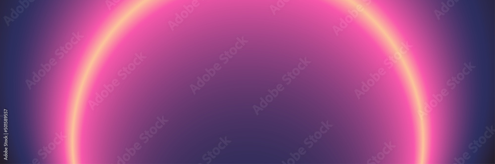 Gradient neon pink vector background. Blurred smooth pink radial light ...