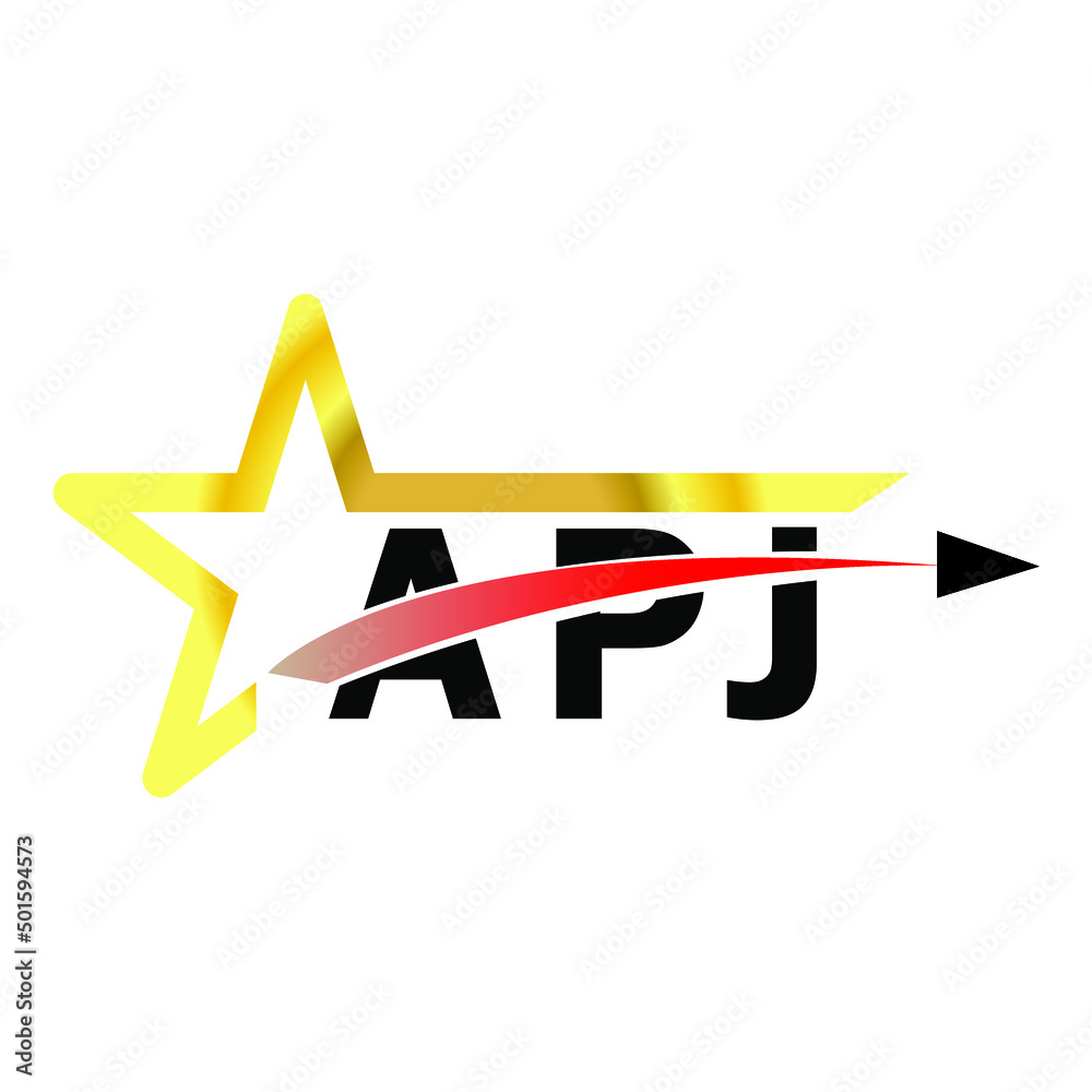 Vetor do Stock: APJ letter logo design. APJ creative letter logo ...