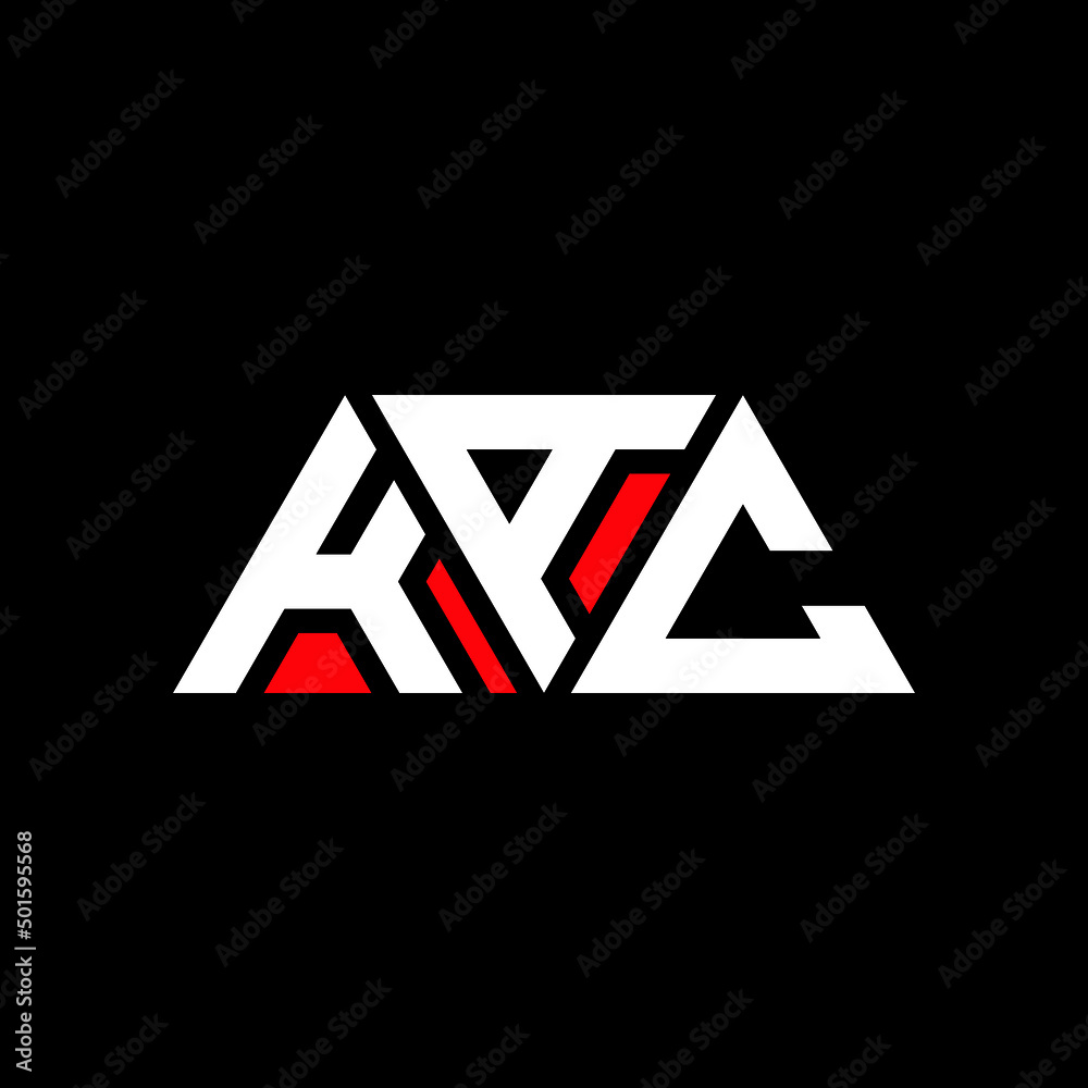 KAC triangle letter logo design with triangle shape. KAC triangle logo ...