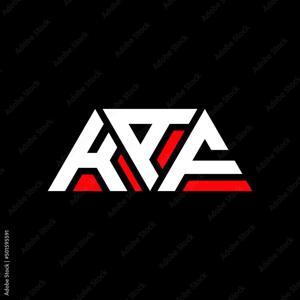 KAF triangle letter logo design with triangle shape. KAF triangle logo ...