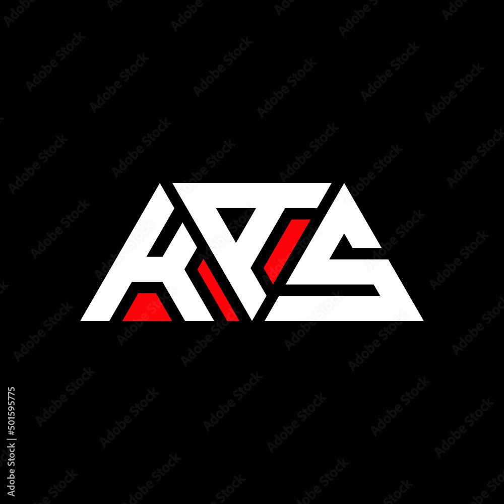 KAS triangle letter logo design with triangle shape. KAS triangle logo ...