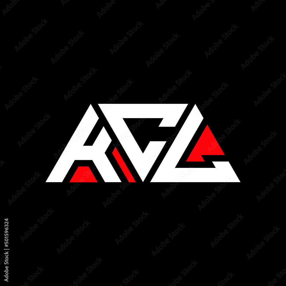 KCL triangle letter logo design with triangle shape. KCL triangle logo ...
