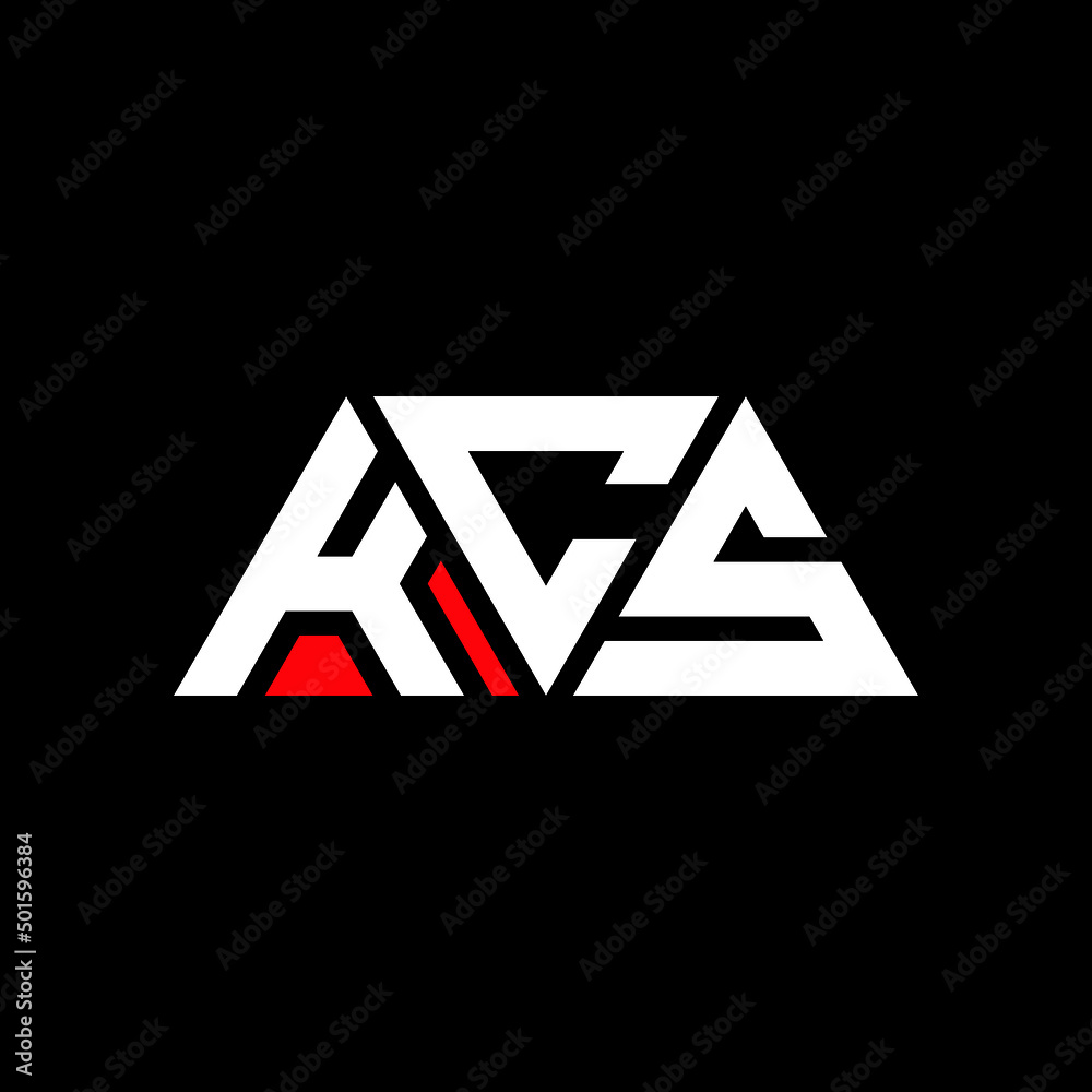 KCS triangle letter logo design with triangle shape. KCS triangle logo ...