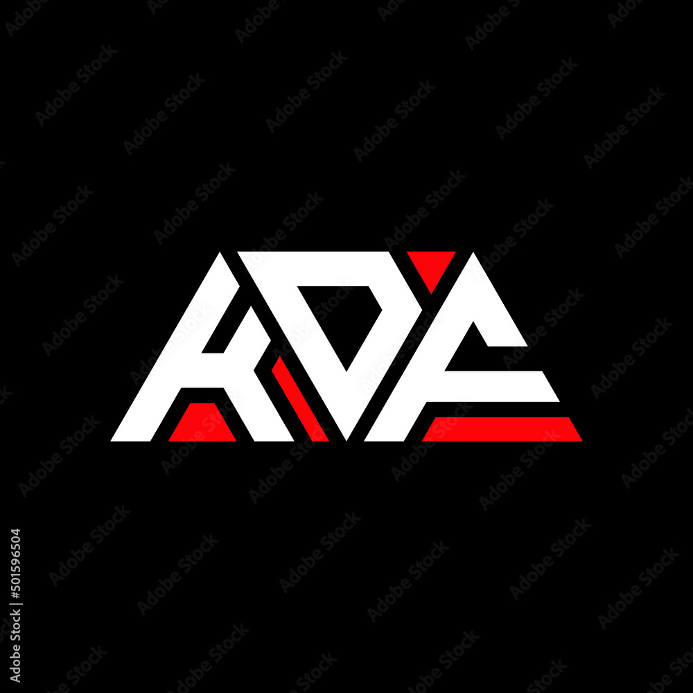 KDF triangle letter logo design with triangle shape. KDF triangle logo ...