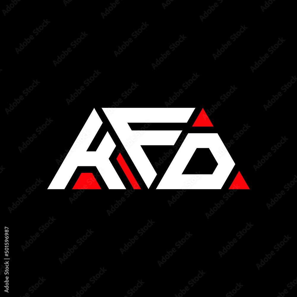 KFD triangle letter logo design with triangle shape. KFD triangle logo ...