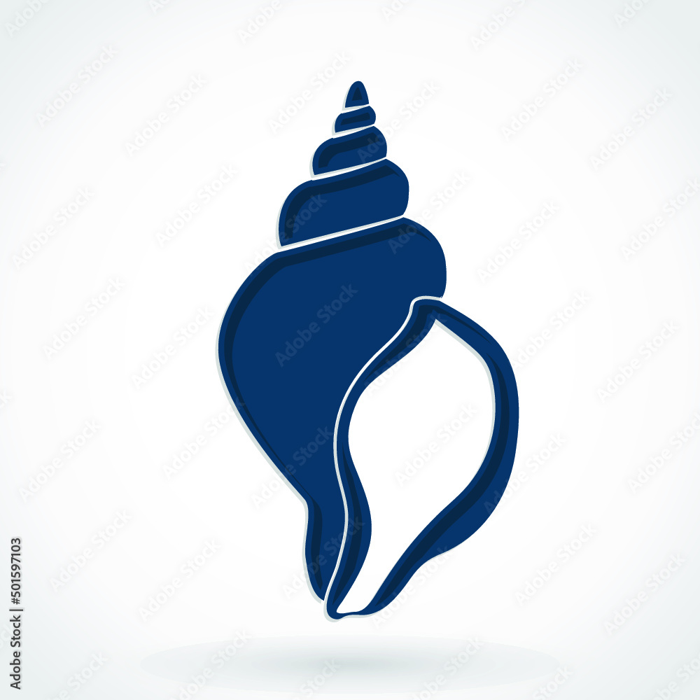 silhouette snail shell symbol Stock Vector | Adobe Stock