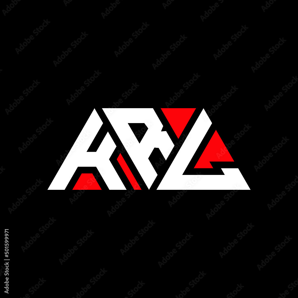 KRL triangle letter logo design with triangle shape. KRL triangle logo ...