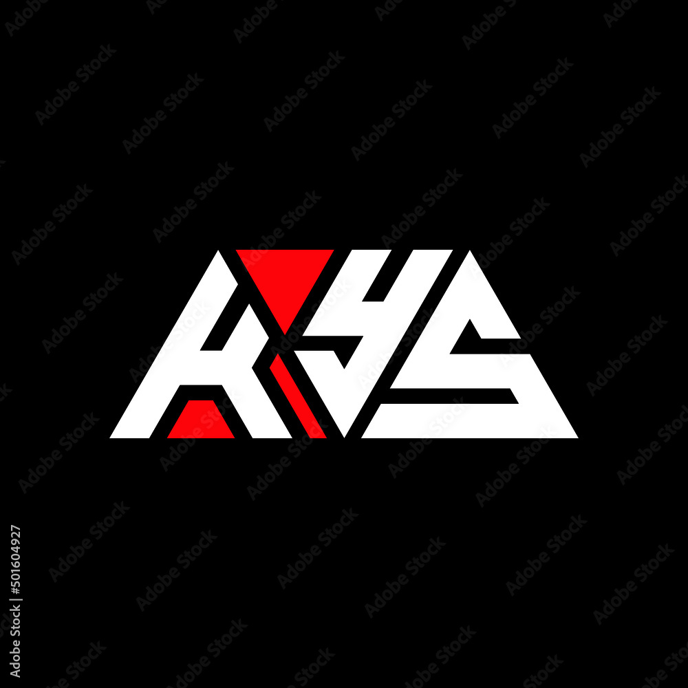 KYS triangle letter logo design with triangle shape. KYS triangle logo ...