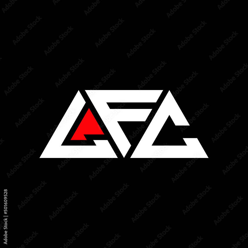 LFC triangle letter logo design with triangle shape. LFC triangle logo ...