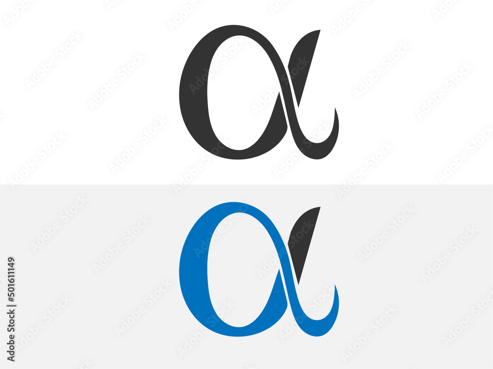 Alpha logo. alpha letter. vector alpha Stock Vector | Adobe Stock