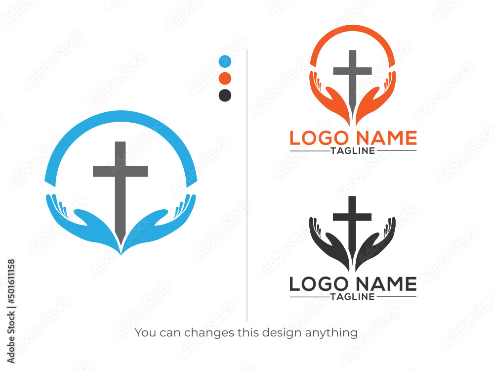 Vetor de Christian God logo design. lord's work logo. god work do Stock ...