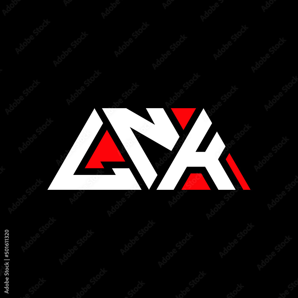 LNK triangle letter logo design with triangle shape. LNK triangle logo ...