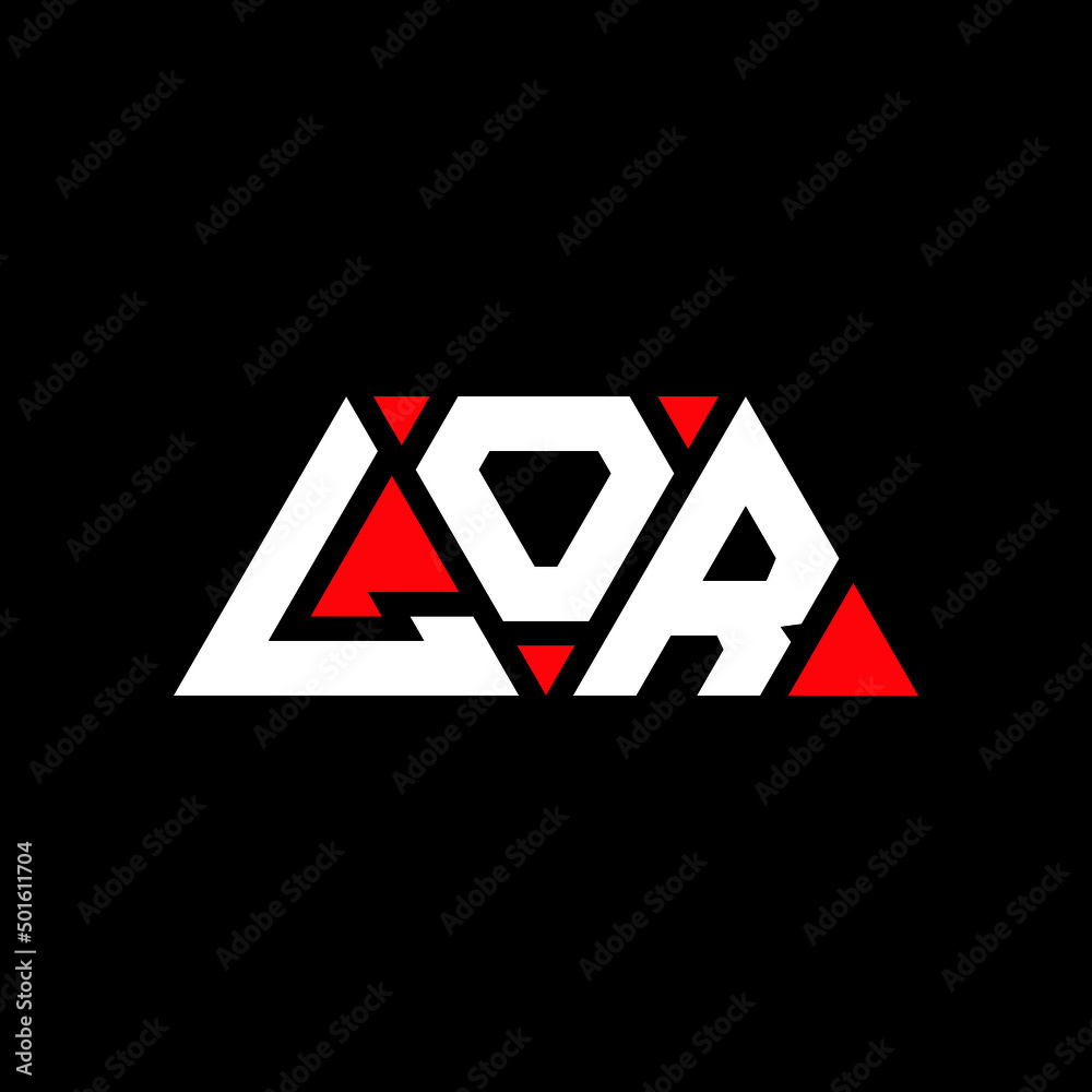 LOR triangle letter logo design with triangle shape. LOR triangle logo ...