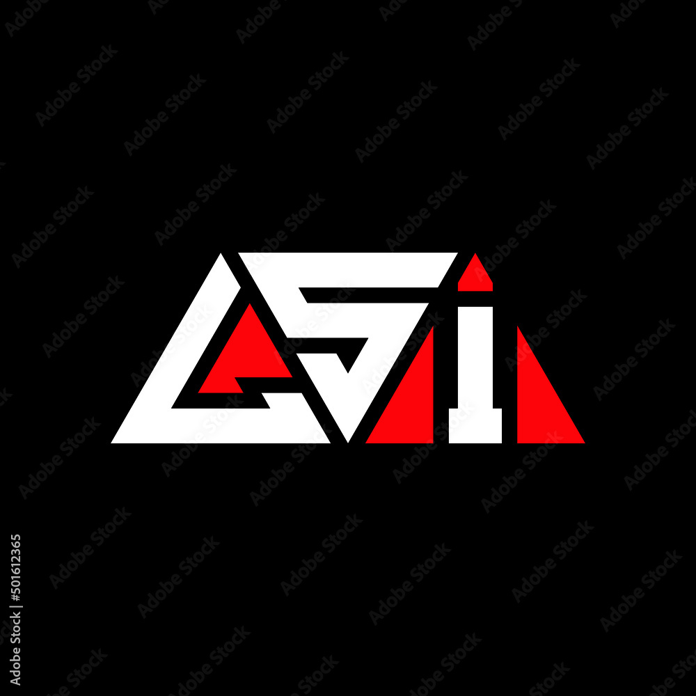 LSI triangle letter logo design with triangle shape. LSI triangle logo ...
