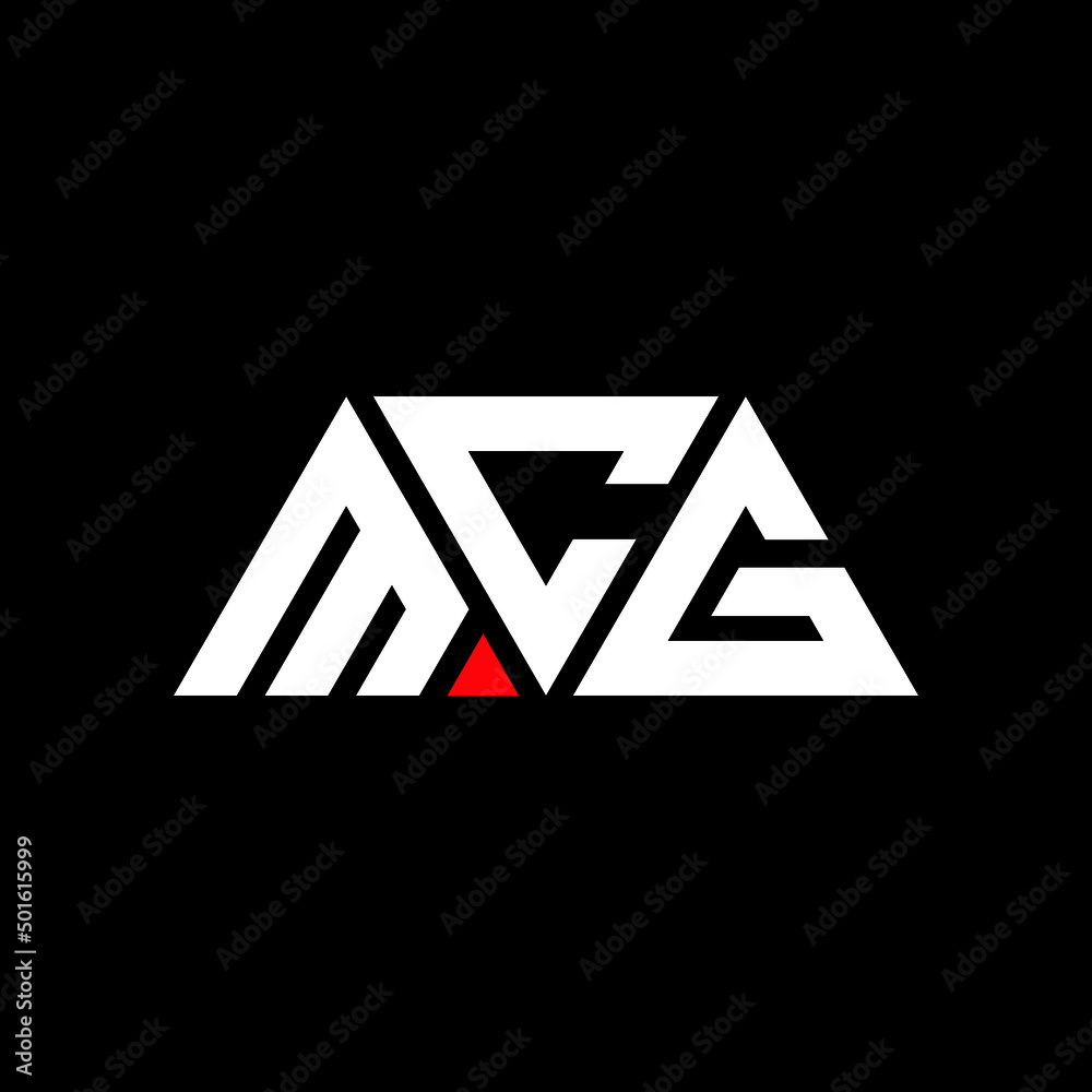MCG triangle letter logo design with triangle shape. MCG triangle logo ...