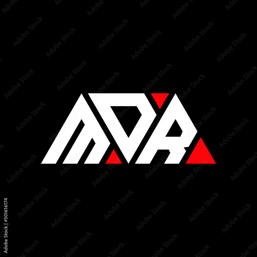 MDR triangle letter logo design with triangle shape. MDR triangle logo ...