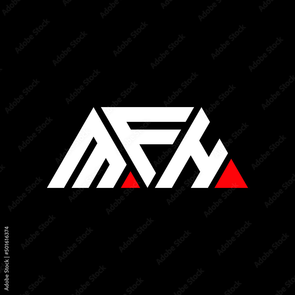 Vecteur Stock MFH triangle letter logo design with triangle shape. MFH ...