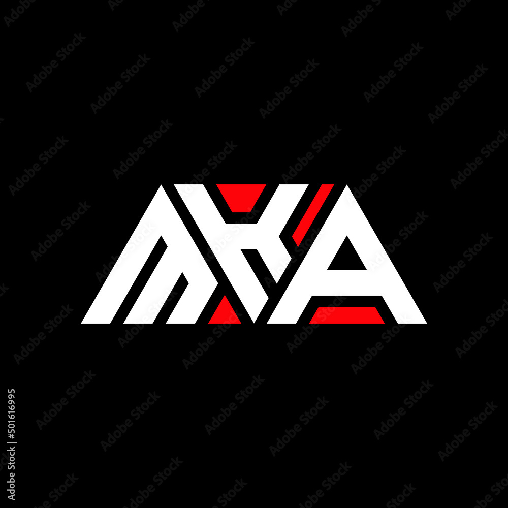 MKA triangle letter logo design with triangle shape. MKA triangle logo ...