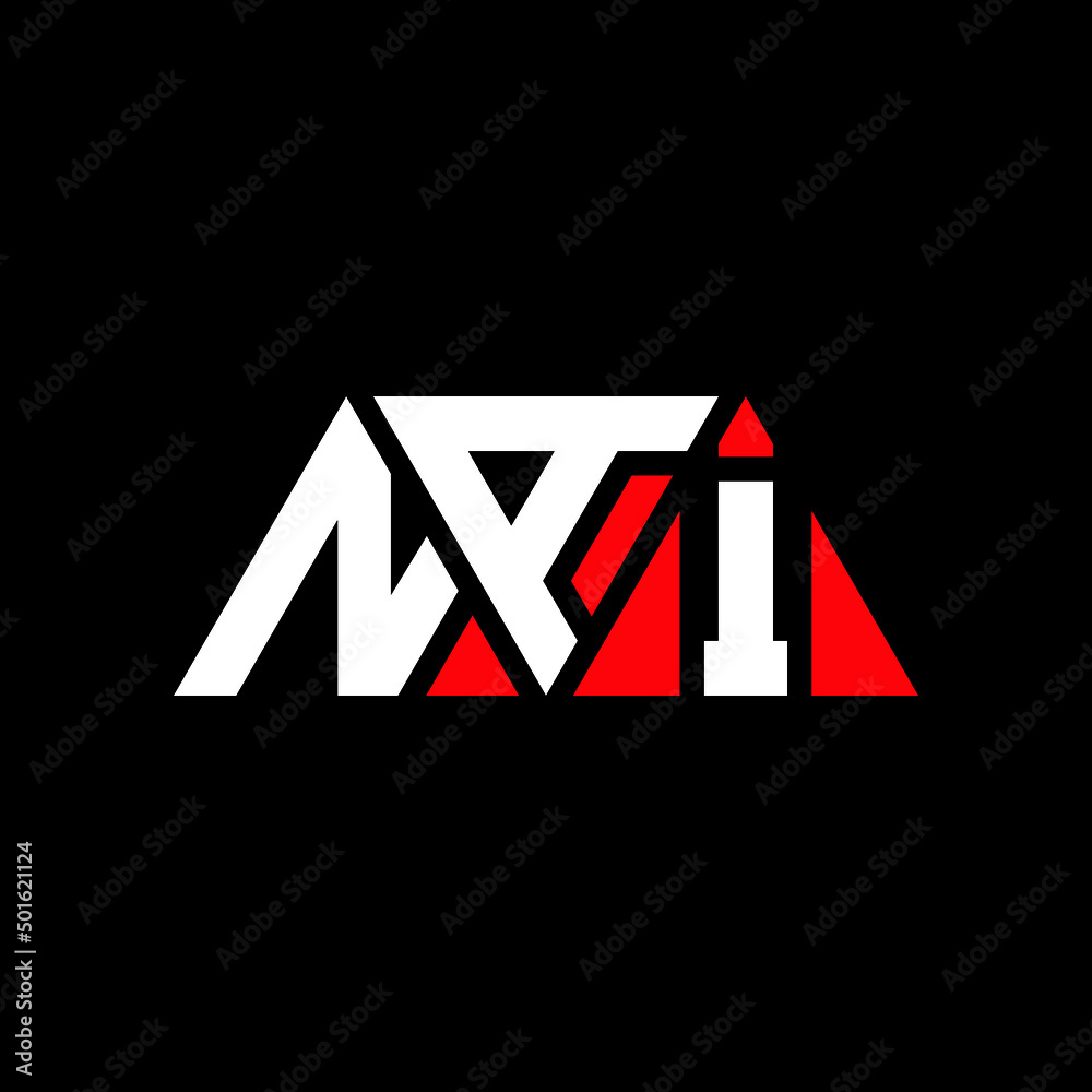 NAI triangle letter logo design with triangle shape. NAI triangle logo ...