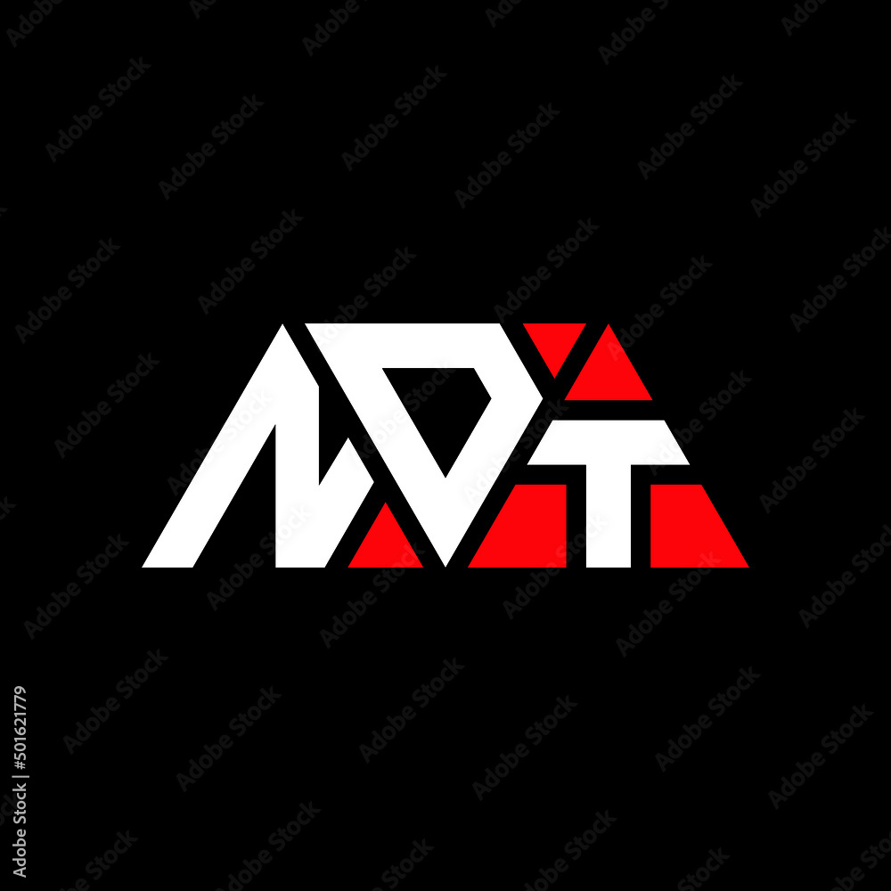 NDT triangle letter logo design with triangle shape. NDT triangle logo ...