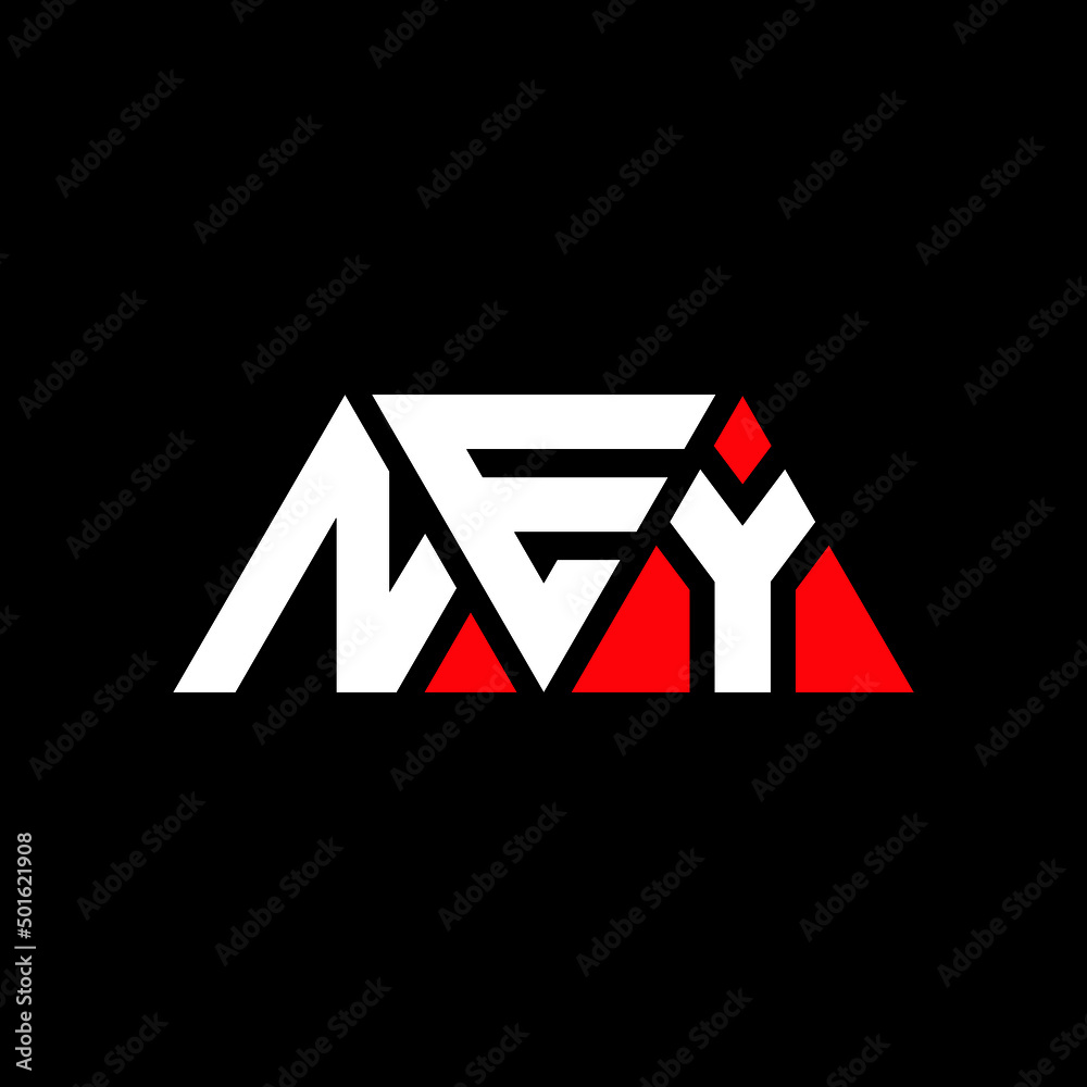 NEY triangle letter logo design with triangle shape. NEY triangle logo ...
