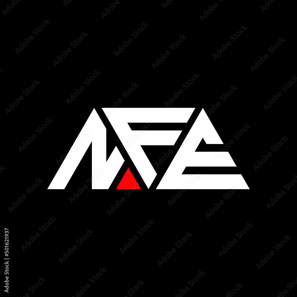 NFE triangle letter logo design with triangle shape. NFE triangle logo ...