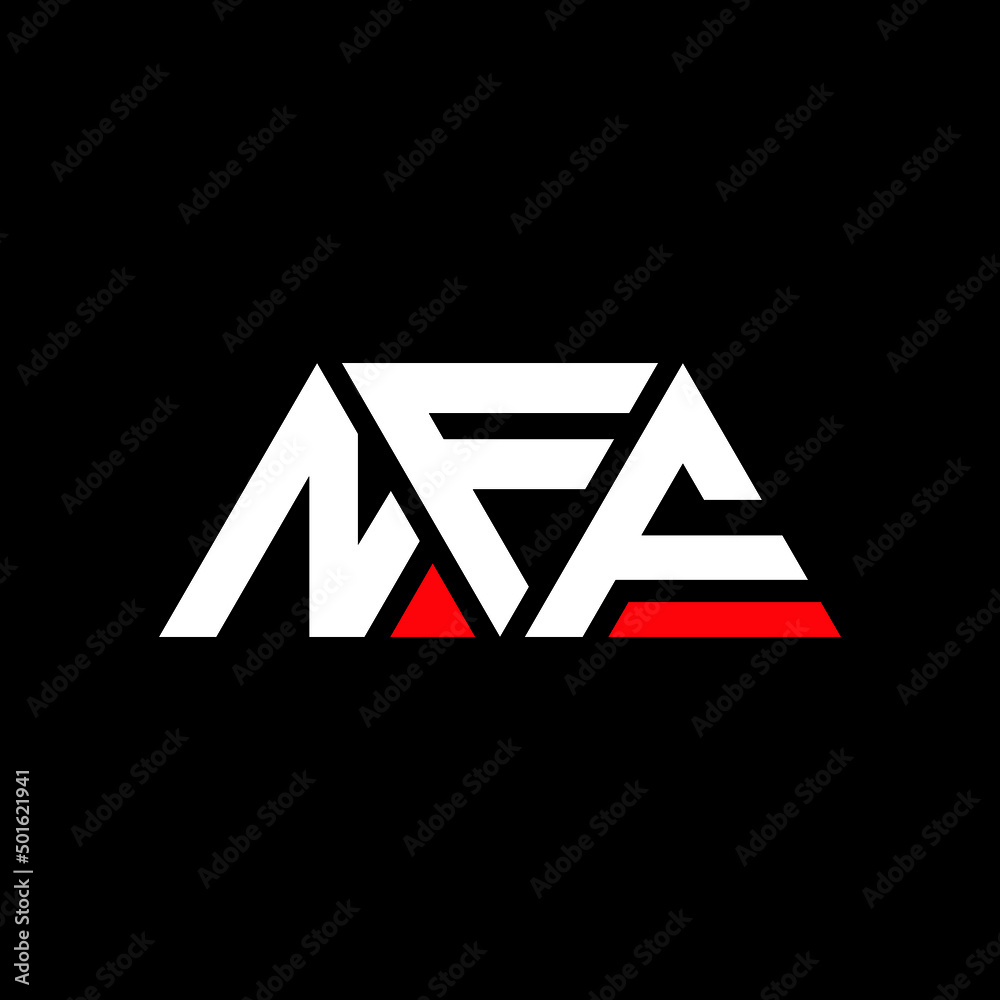 NFF triangle letter logo design with triangle shape. NFF triangle logo ...