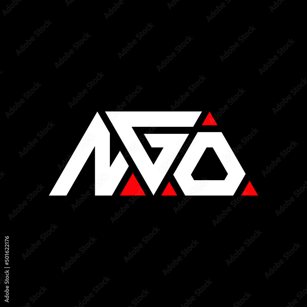 NGO triangle letter logo design with triangle shape. NGO triangle logo ...