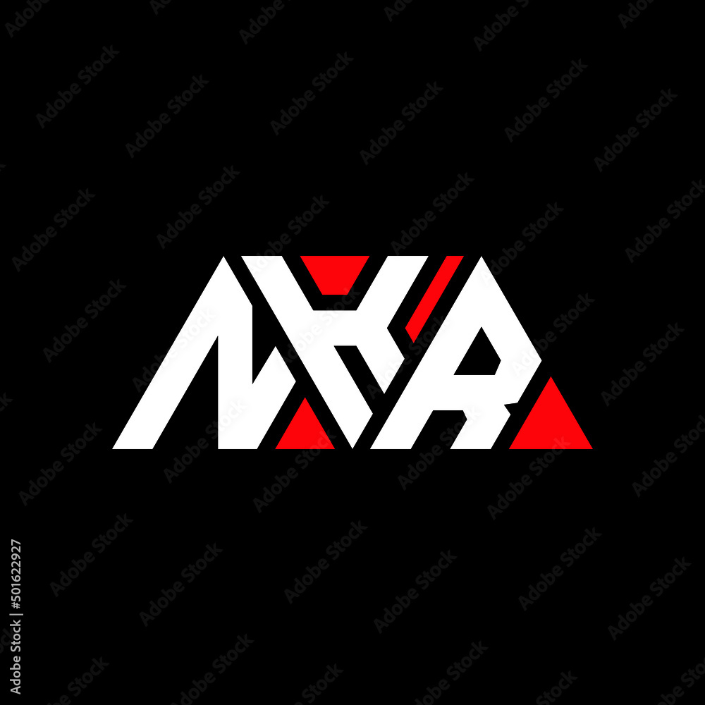 NKR triangle letter logo design with triangle shape. NKR triangle logo ...