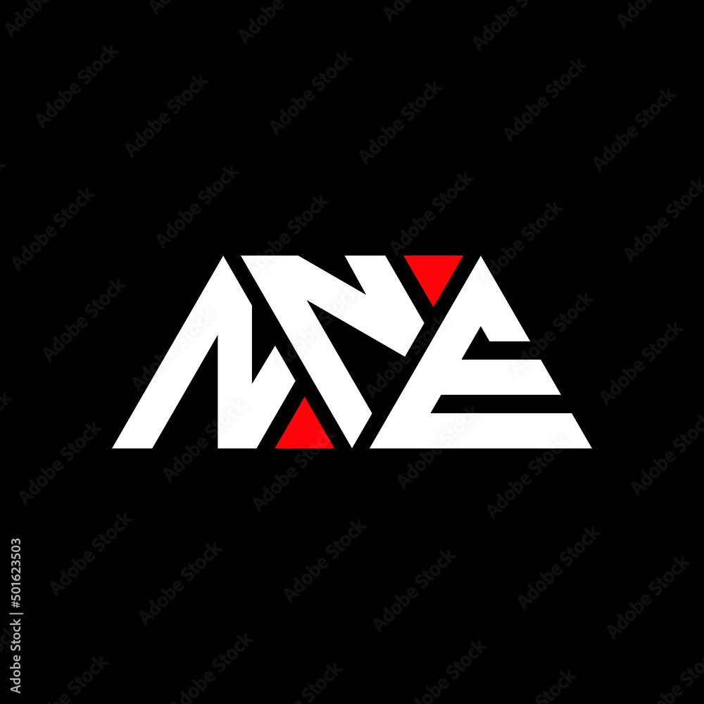 NNE triangle letter logo design with triangle shape. NNE triangle logo ...