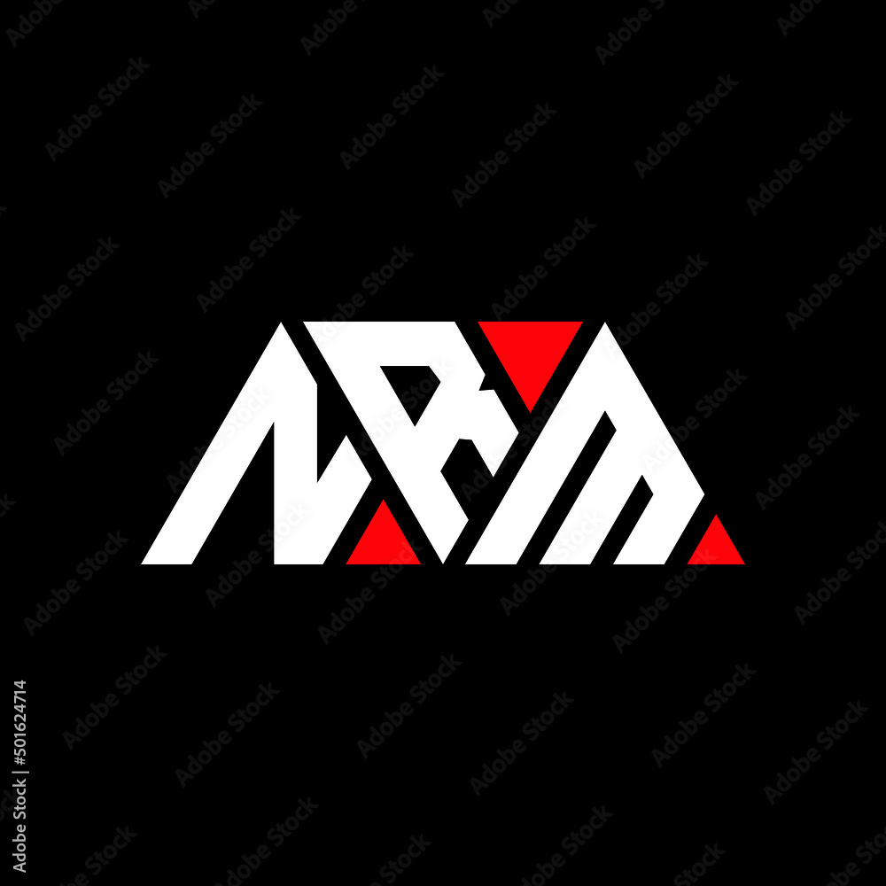 NRM triangle letter logo design with triangle shape. NRM triangle logo ...
