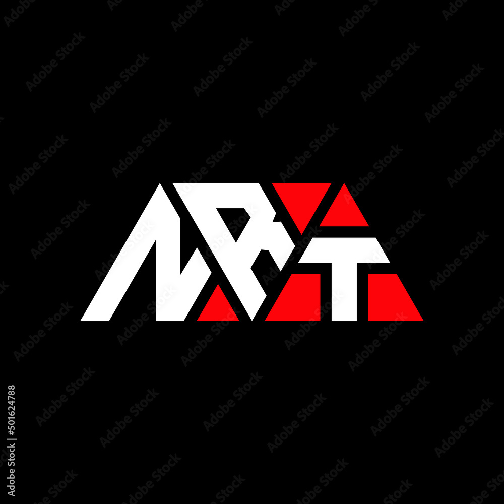 NRT triangle letter logo design with triangle shape. NRT triangle logo ...