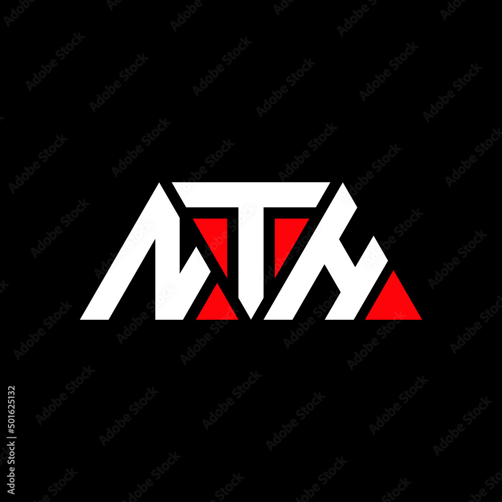 NTH triangle letter logo design with triangle shape. NTH triangle logo ...