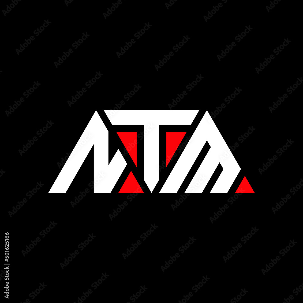 NTM triangle letter logo design with triangle shape. NTM triangle logo ...