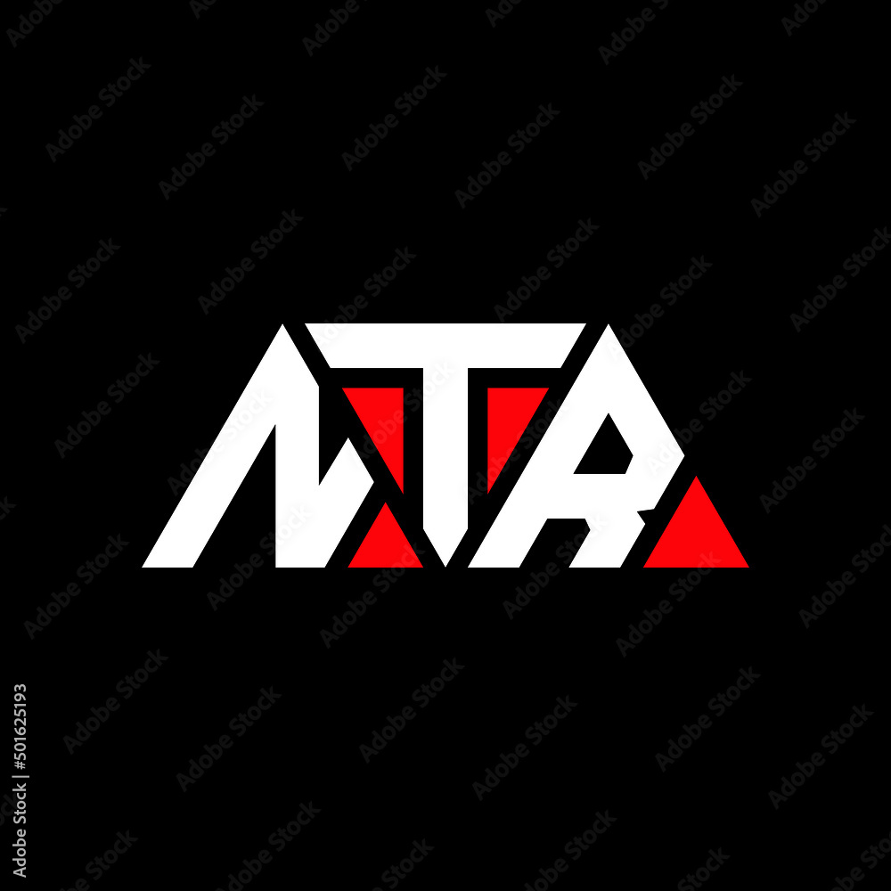 NTR triangle letter logo design with triangle shape. NTR triangle logo ...
