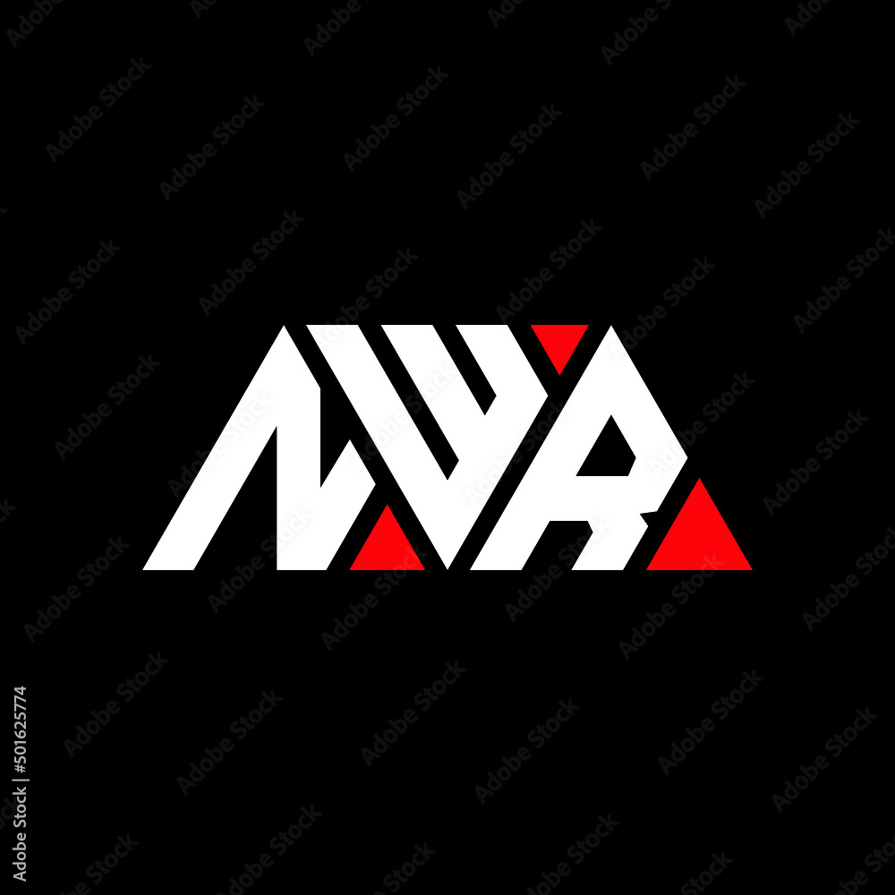 NWR triangle letter logo design with triangle shape. NWR triangle logo ...