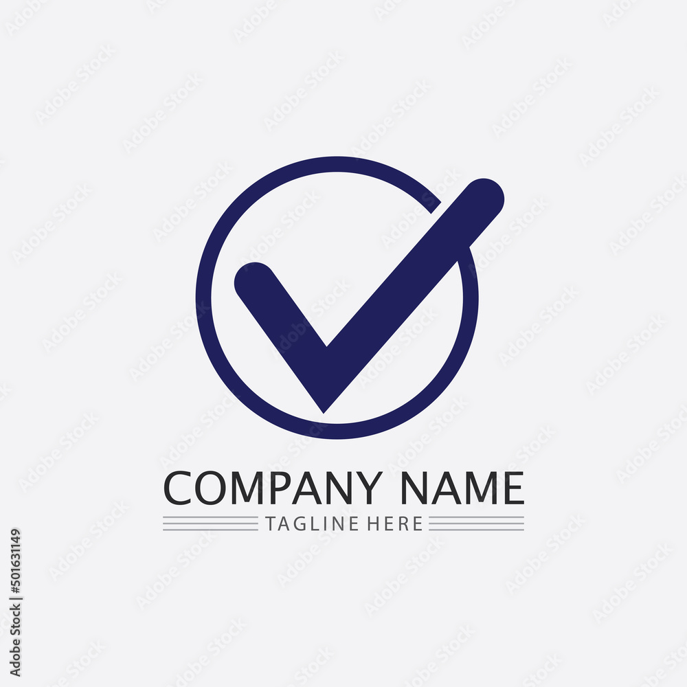 Vetor de Checklist check mark logo vector or icon. Tick symbol in green ...