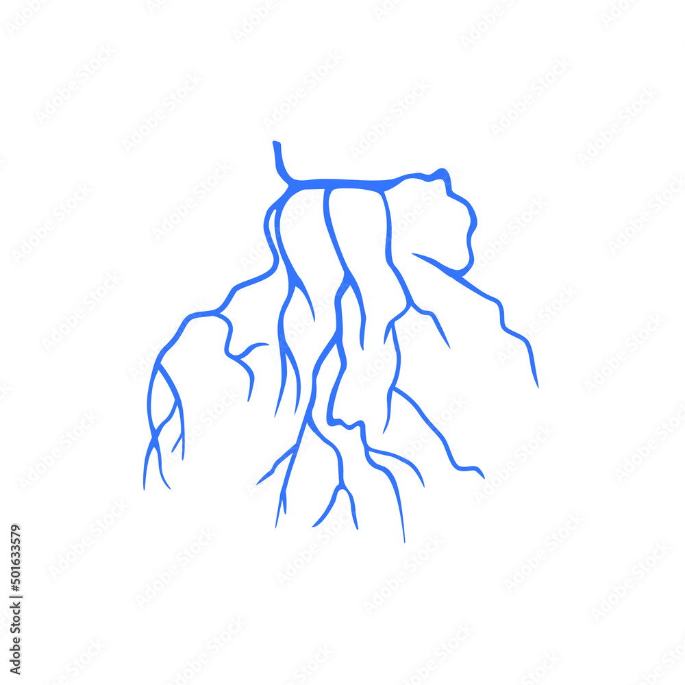 Blue veins, capillaries, arteries, eye vein. Human Blood system ...