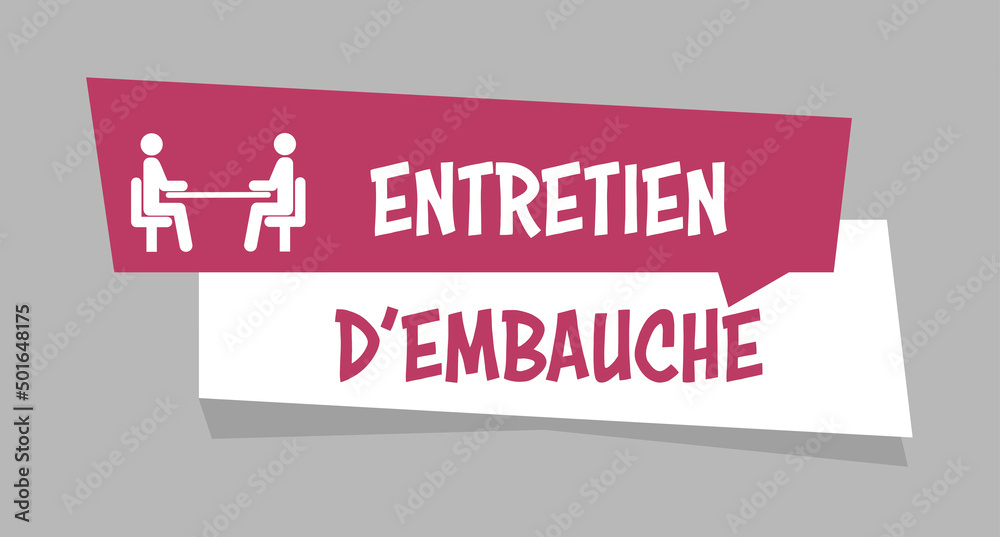 Logo entretien d'embauche. Stock Vector | Adobe Stock