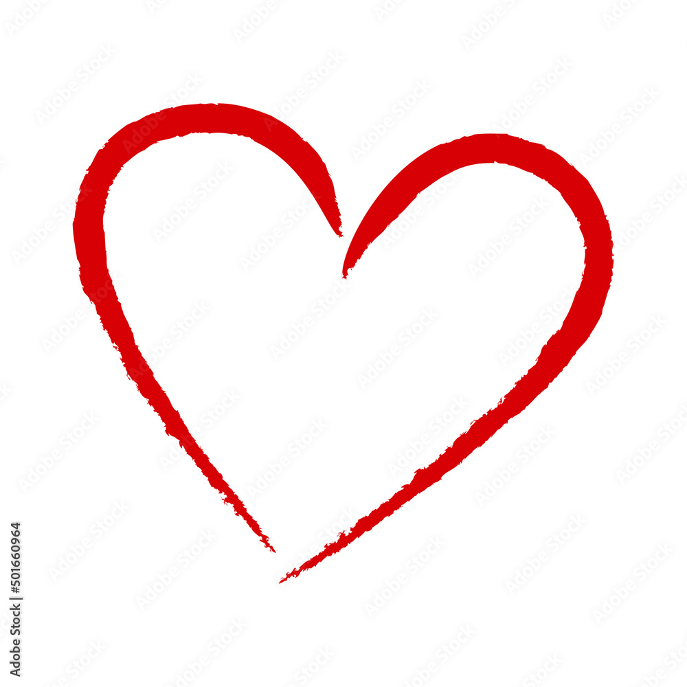 Vector abstract heart shape outline Stock Vector | Adobe Stock