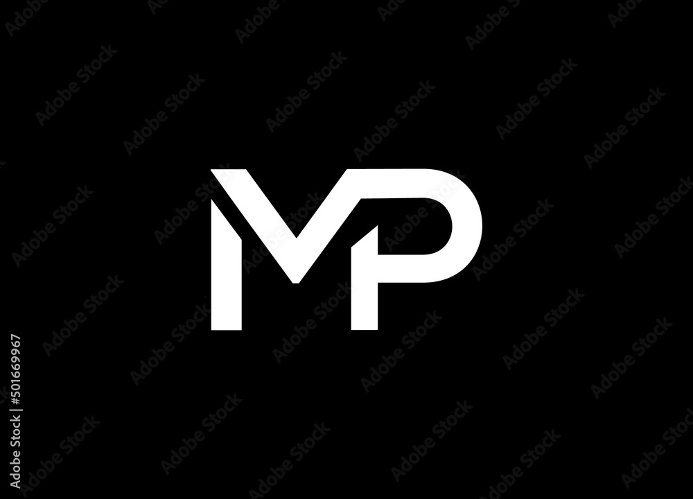 Initial MP letter Logo Design vector Template. Abstract Letter MP logo Design Stock Vector ...