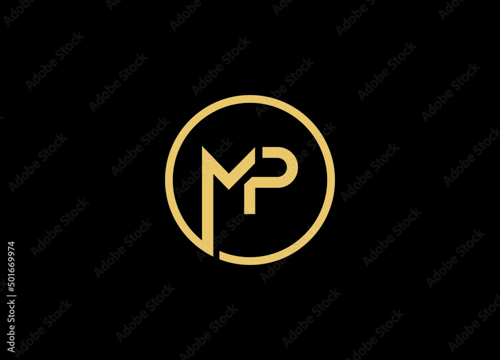 Initial MP letter Logo Design vector Template. Abstract Letter MP logo Design Stock Vector ...